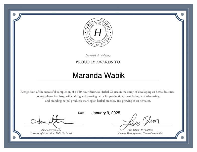 Reflections on Completing the Business Herbal Course at the Herbal Academy! – White Rose of Avalon